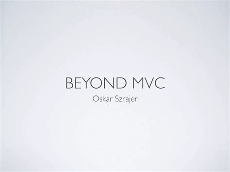 Beyond Mvc Intruduction To Service Object Pdf