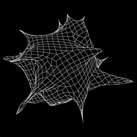 Bacteria Virus Wireframe Mesh Stock Vector Illustration Of Cancer Microscope