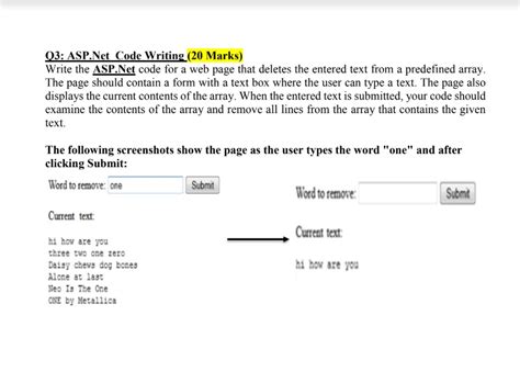 Q ASP Net Code Writing Marks Write The ASP Net Chegg