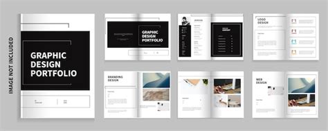 Premium Vector Graphic Design Portfolio Template A4 Size Editable