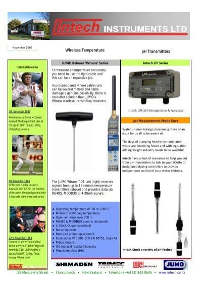 November 2007 Intech Instruments Ltd