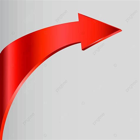 Red Arrow And Neutral Grey Background Dimensional Curve Shadow Vector Dimensional Curve