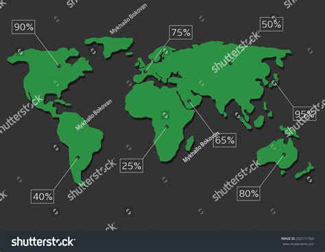 World Map Infographic Vector Illustration Statistic Stock Vector Royalty Free 292171760