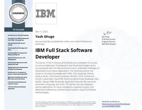 Ibm Fullstackdeveloper Softwaredevelopment Techskills Lifelonglearnin Yash Ghuge