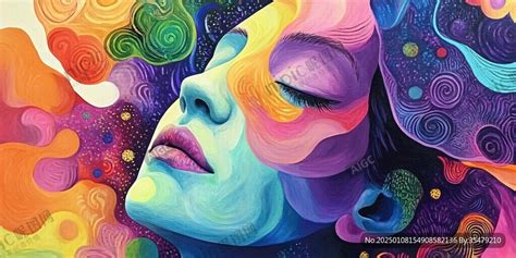 Ai创作图迷幻色彩艺术壁画装饰 人脸色块拼接装饰画 创意律动色彩 酷炫色彩写意装饰画 独特个性创新插画插图 色彩与情绪 虚拟形象艺术 梦幻人物创意插画 色彩抽象人物手绘挂画 视强烈的彩色线条