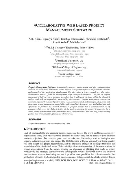 4collaborative Web Based Project Management Software Pdf Product Lifecycle Software