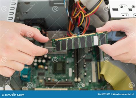 Technician Working On Broken Cpu Stock Image Image Of System Engineer