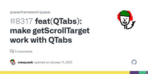 Feat QTabs Make GetScrollTarget Work With QTabs Issue Quasarframework Quasar GitHub