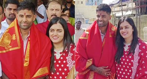 surya kumar yadav భార్యతో కలిసి తిరుమల తిరుపతిలో సందడి చేసిన