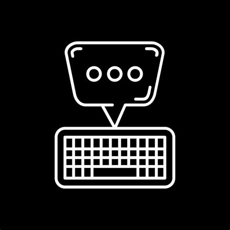 keyboard line inverted icon 41693340 vector art at vecteezy