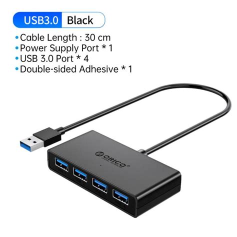 Orico Hub Usb Multi Usb 30 Hub Usb Splitter High Speed 4 Port All In