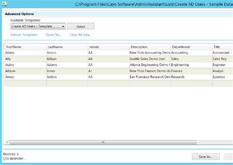 User Provisioning From Text File Data Source Cayosoft Help Center