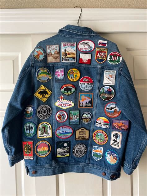 Travel Souvenirs Patch Denim Jacket Denim Jacket Patches Jean