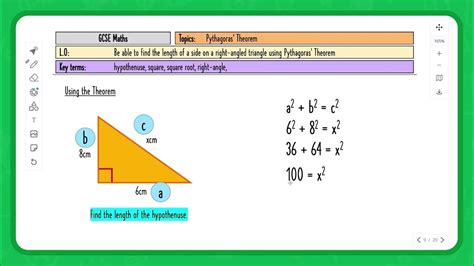 Pythagoras Theorem Gcse Maths Tutorial And Practice Question Youtube