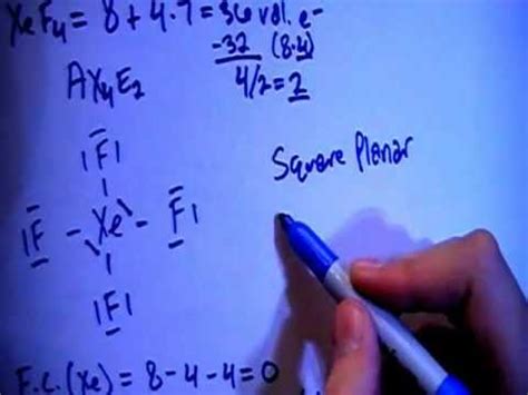 Xenon Tetrafluoride XeF4 Lewis Dot Structure YouTube