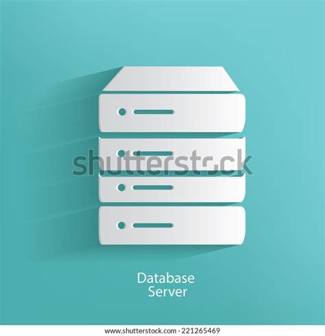 Database Server Symbol On Blue Backgroundclean Stock Vector Royalty Free Shutterstock
