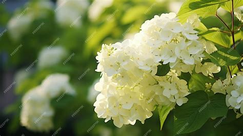 Premium Ai Image Panicled Hydrangea Flowering Plant Hydrangea Paniculata