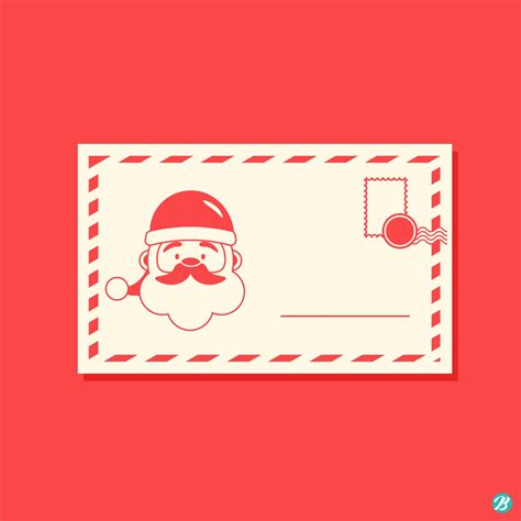 산타의 편지 봉투 템플릿