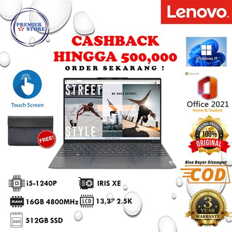 Jual LENOVO YOGA SLIM CARBON ID I P GB GB W OHS TOUCH K Shopee Indonesia