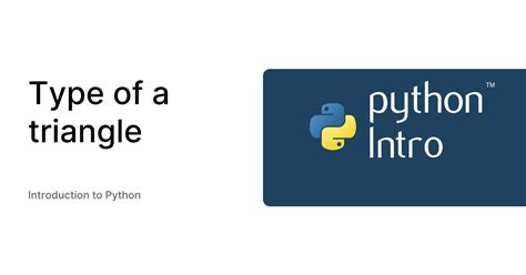 type of a triangle introduction to python