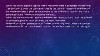 Digital Clock Mod Counters Using DSCH DIGITAL SCHEMATIC By Gaurav Raikar PPTX