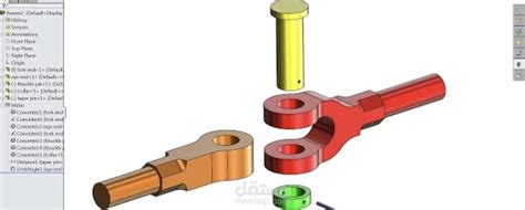 Knuckle joint design with solid works مستقل