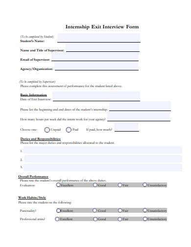 Free 33 Exit Form Template Samples In Pdf Ms Word