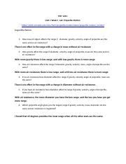 Unit Week Lab Projectile Motion Docx PHY L Unit Week Lab Projectile Course Hero