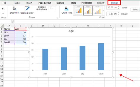 how to insert a chart in excel