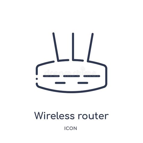 Linear Wifi Router Icon From Electrian Connections Outline Collection Thin Line Wifi Router