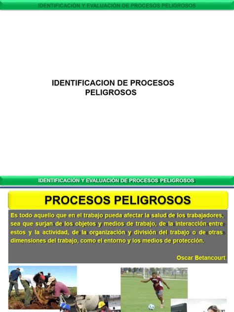 Taller Identificacion De Procesos Peligroso 1 Apessla 2015 Pdf