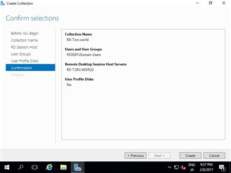 Windows Server 2016 Create Session Collections Server World