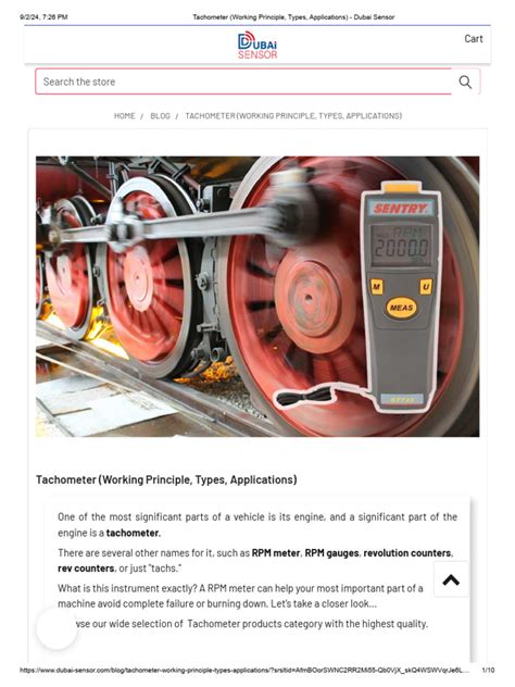 Tachometer Working Principle Types Applications Dubai Sensor Pdf