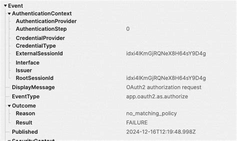Web Sign In Failed Because Nomatchingpolicy Oauthoidc Okta