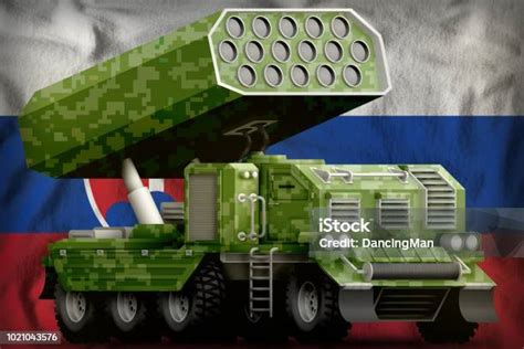 로켓 포병 슬로바키아 국기 배경에 녹색 픽셀 위장 미사일 발사대 3 차원 일러스트 레이 션 군사에 대한 스톡 사진 및 기타 이미지 Istock