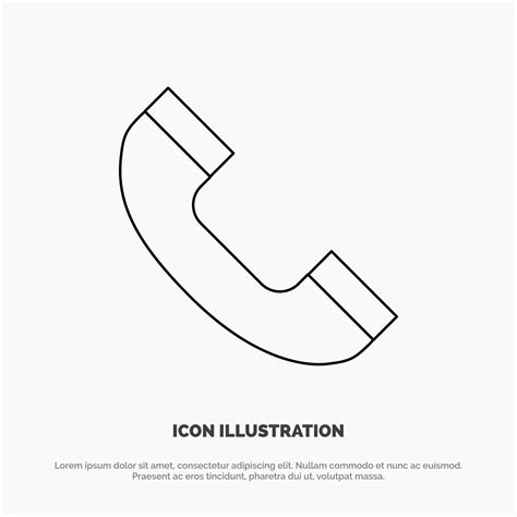 Call Phone Telephone Line Icon Vector Vector Art At Vecteezy
