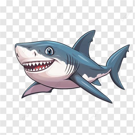 Cartoon Great White Shark
