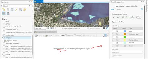 spectral profile chart not displaying in arcpro esri community