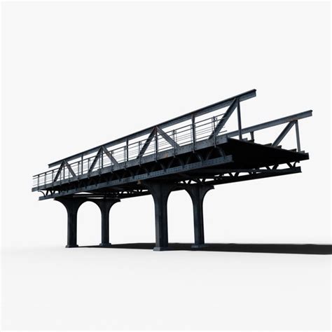3d Resolution Train Railway Bridge Model