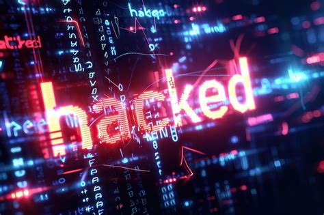 Premium Photo Cybersecurity Breach Concept With Hacked Notification
