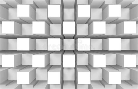 3d rendering modern abstract random square cube box bar stack wall