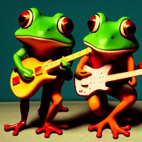 3 frogs playing instruments in a band, high-definition | Stable Diffusion | OpenArt