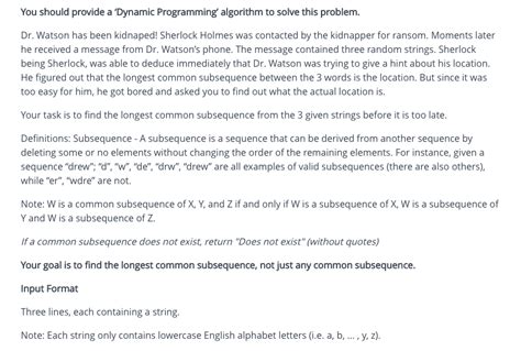 Solved You Should Provide A Dynamic Programming Solutioninn