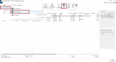 copying data to and fro between excel and navision arksd consultancy