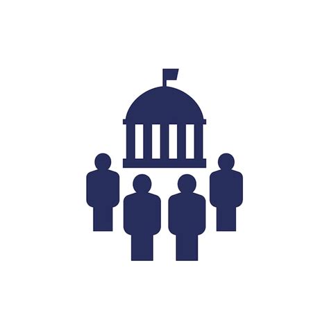 Icono De Trabajadores Del Gobierno Vector De Servicio Público Vector