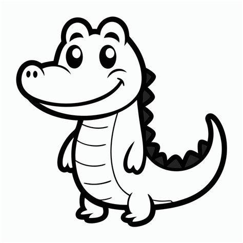 Cute Alligator Clipart Black And White Alligator Clipart Black And