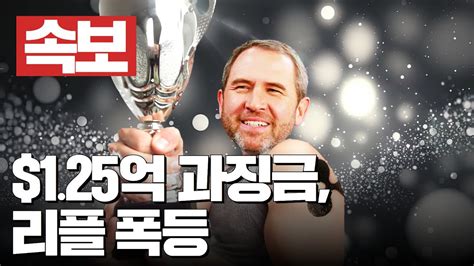 속보 판사 리플에 125억 달러 과징금 판결 Xrp Youtube