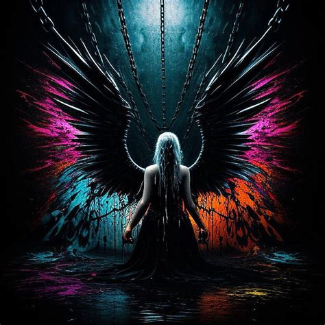 Angle In Chains Splash Art Etsy