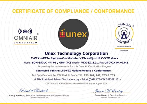 V2x System On Module Unex Technology