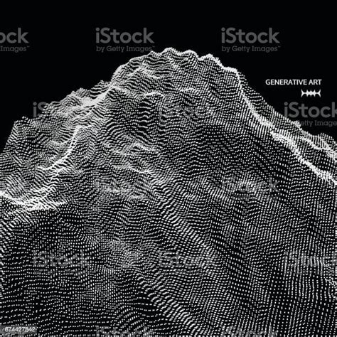 추상적인 벡터 풍경 배경입니다 사이버 공간 그리드 3d 벡터 일러스트입니다 0명에 대한 스톡 벡터 아트 및 기타 이미지 0명 3차원 형태 검은색 Istock